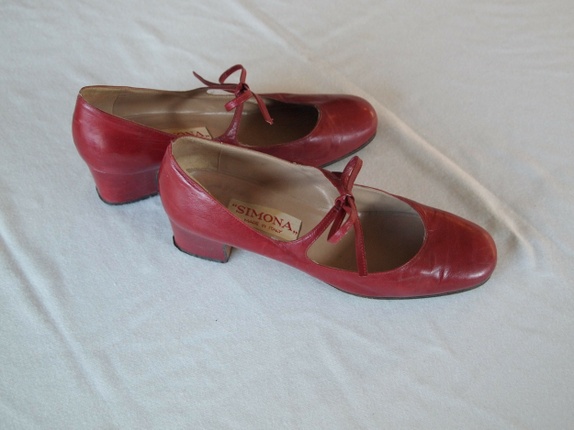 Røde sko fra 70-tallet, str. 38 - Epla
