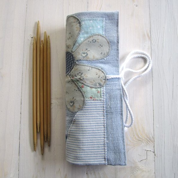 Strikkepinnemappe - blomst - Epla