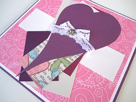 Kort - lilla hjerte - Epla