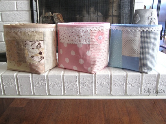 Stor kurv - rosa med blomst - Epla