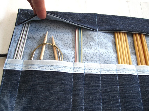 Strikkepinnemappe - blomst - Epla