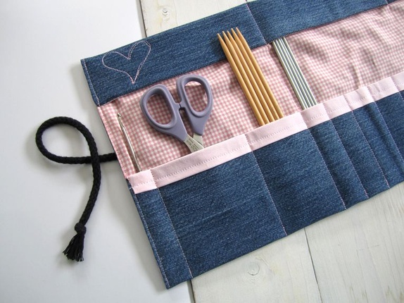 Strikkepinnemappe - blomst - Epla