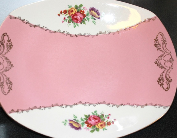 Figgjo Flint fat rosa med blomsterdekor - Epla