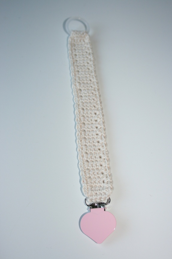 Smokkesnor heklet med hjerte - Epla