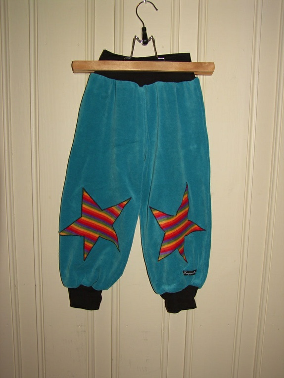 Velourbukse med stjerner str 2 - 3 år - Epla