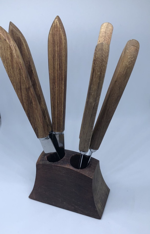 Fruktkniver i stativ - Epla