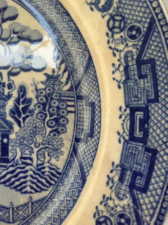 Nydelig blått fat - Epla