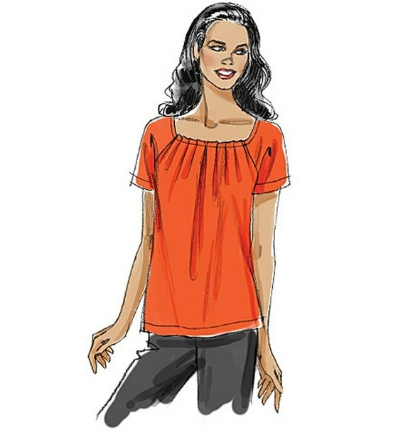 SOMMERSALG - halv pris! Vogue 8650 - mønster til enkel topp, str 6-12 - Epla