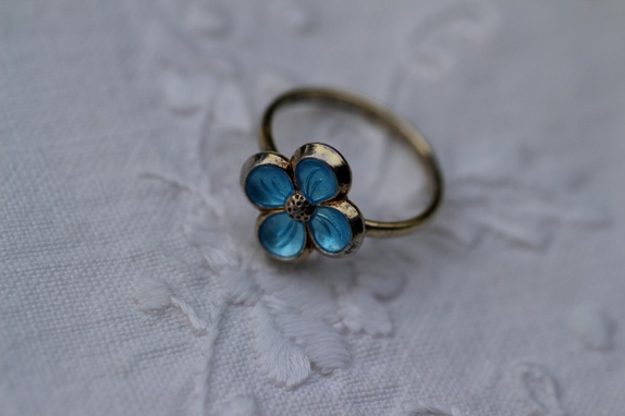 David-Andersen. Ring i sølv, med emalje. Vintage - Epla