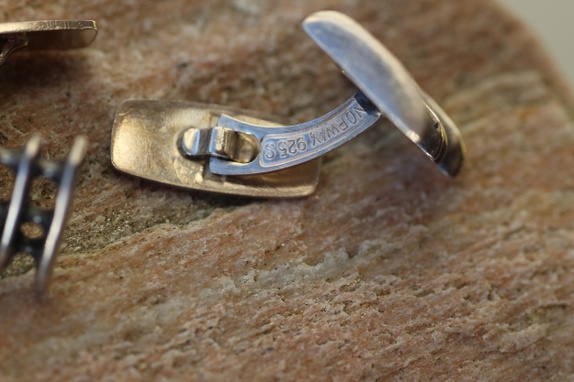 David-Andersen. Mansjettknapper i sterling sølv. Vintage - Epla