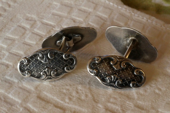 Mansjettknapper i sterling sølv. Vintage - Epla