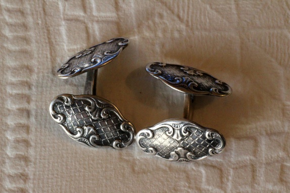 Mansjettknapper i sterling sølv. Vintage - Epla