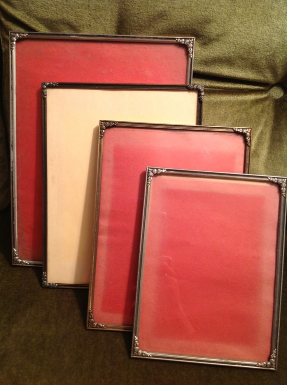 4 gamle rammer av metall - Epla