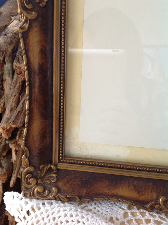 Stor gammel ramme i teak - Epla