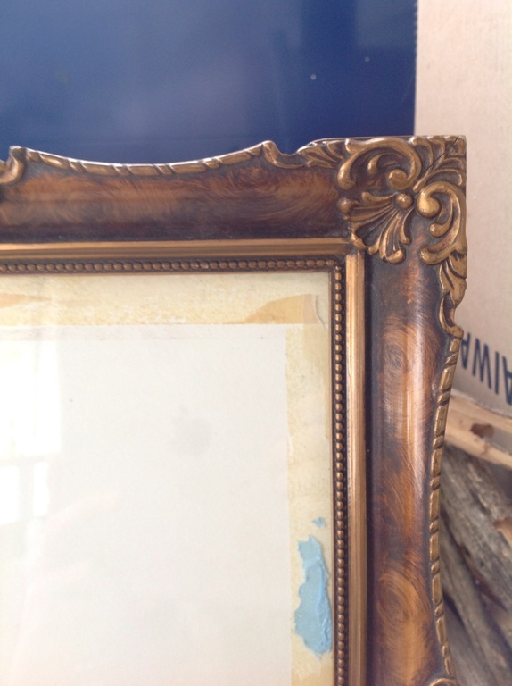 Stor gammel ramme i teak - Epla