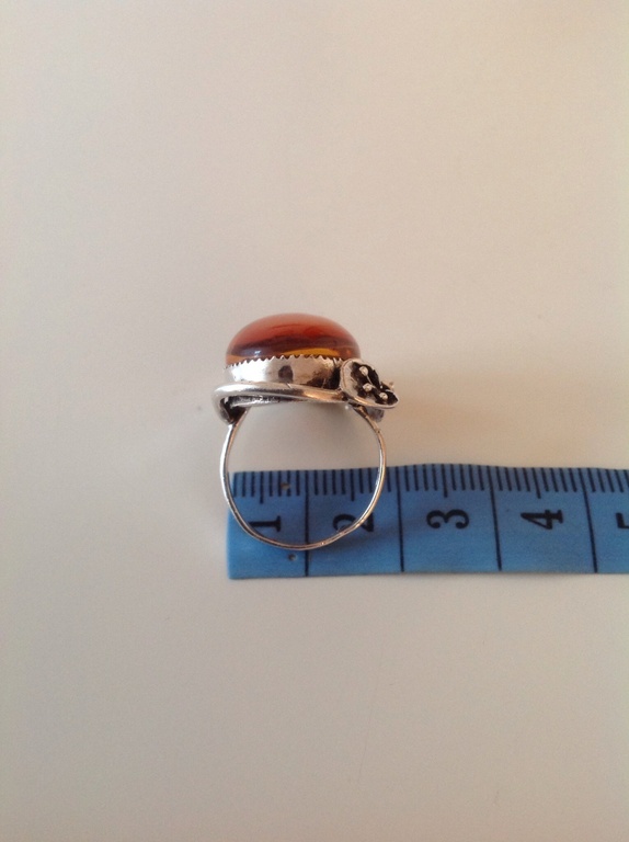 Ring med stor rav - Epla