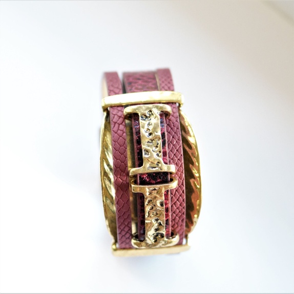 SALG Grått / Brunt / Rødt Armbånd - Epla