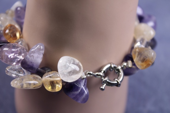 SALG 50%. Ametyst og gul Opal - Epla