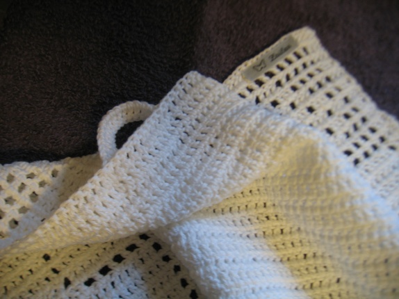 Heklet håndkle - Epla