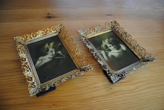 2 stk 1930-talls rammer i messing - Epla