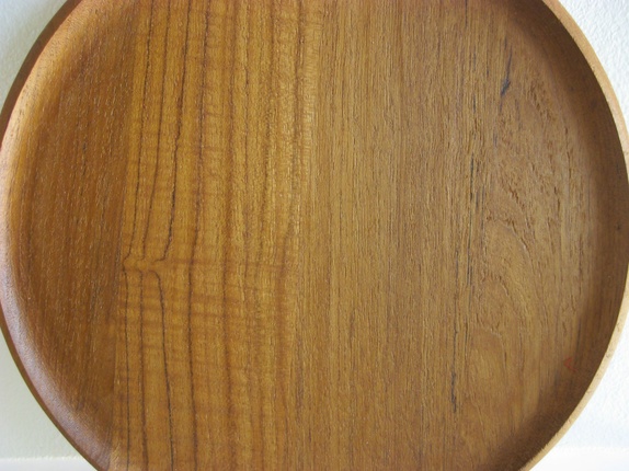 Rundt teakfat - Epla