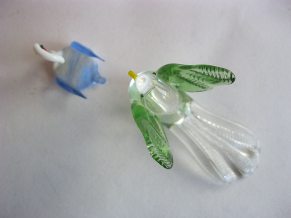 Minityr fugler i glass - Epla