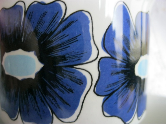 3 kopper blå blomst - Epla