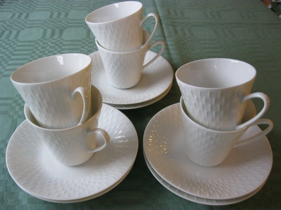 Hvite kaffekopper - Epla