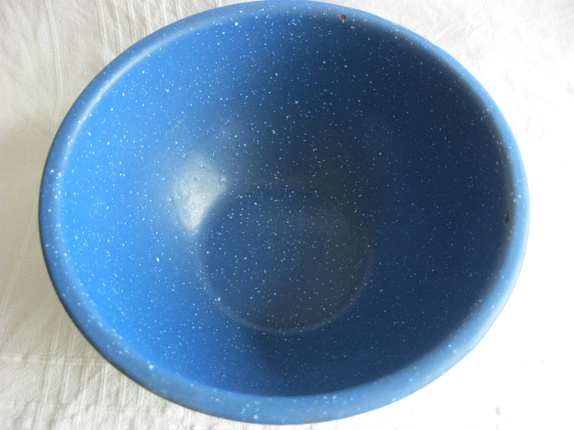 Blå emaljert bolle - Epla
