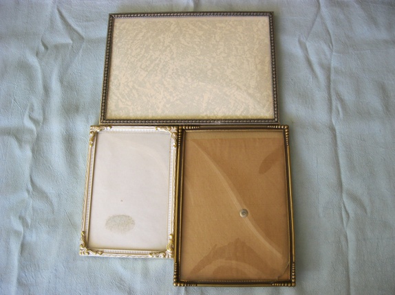 2 små metallrammer buet glass + 1 ekstra - Epla