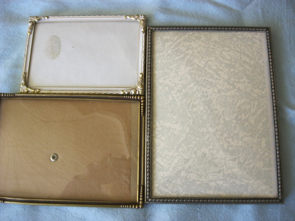 2 små metallrammer buet glass + 1 ekstra - Epla