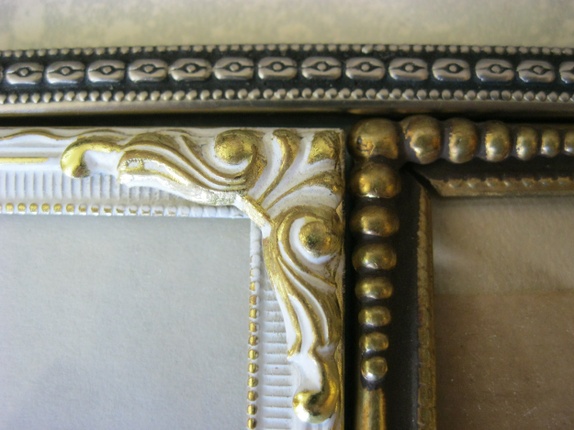 2 små metallrammer buet glass + 1 ekstra - Epla