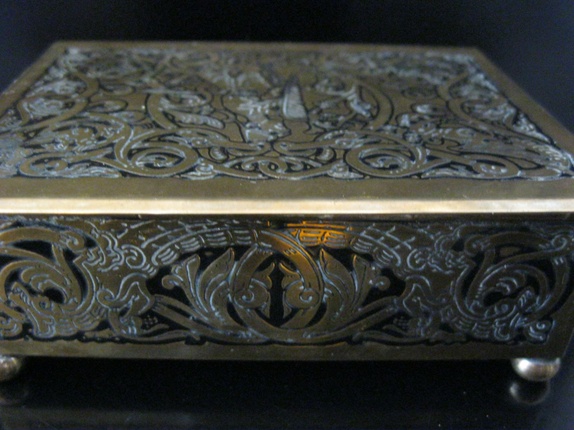 Norsk skrin messing teak - Epla