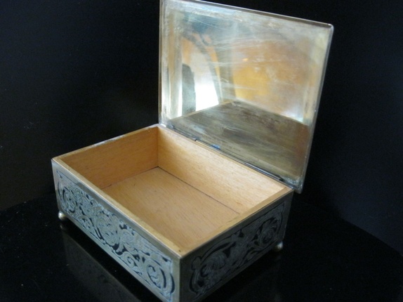 Norsk skrin messing teak - Epla