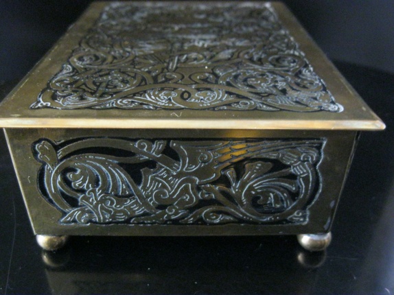 Norsk skrin messing teak - Epla