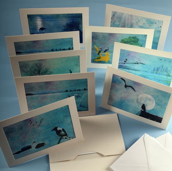 Kort - Kråker - 10 stk - Epla