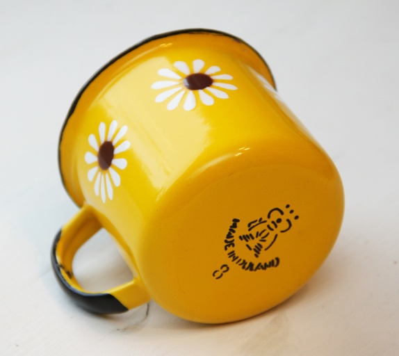 Emaljert kopp med solsikker - Epla