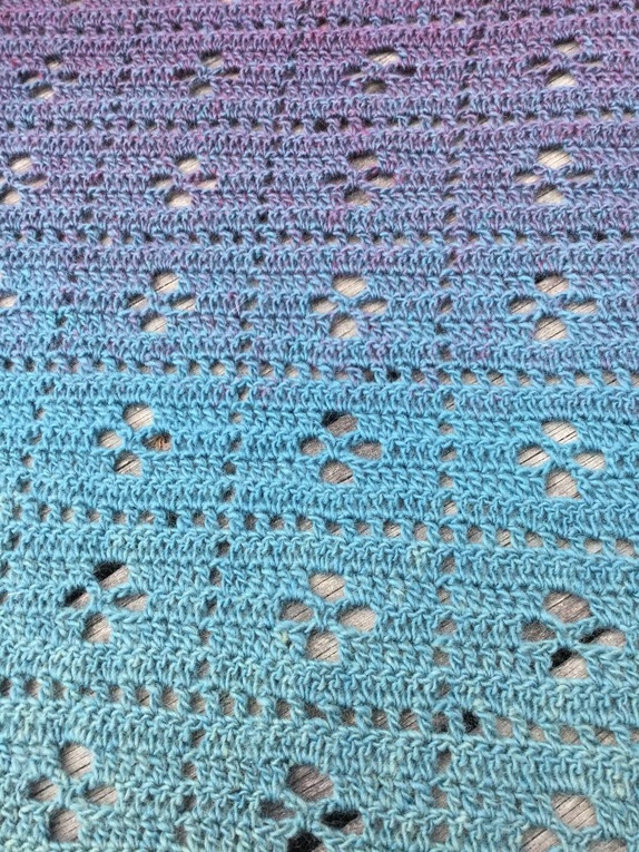 Heklet babyteppe/vognteppe - Epla