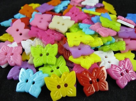 10 stk SOMMERFUGL knapper - Epla