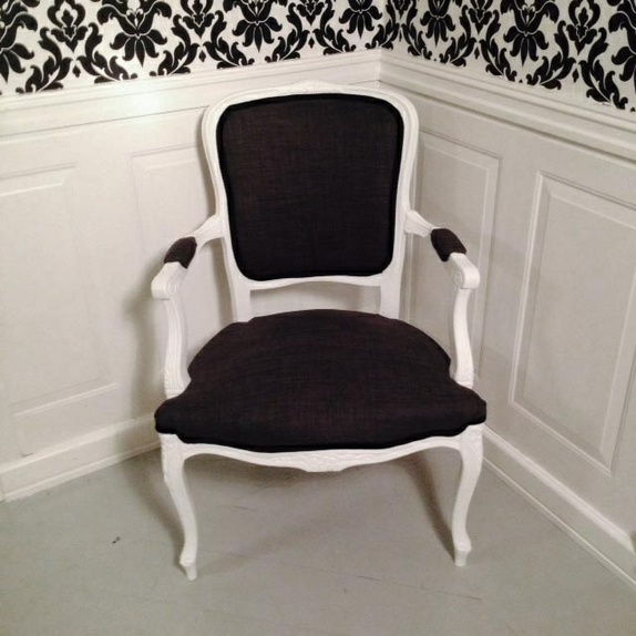 Grå rokokko stol - Epla