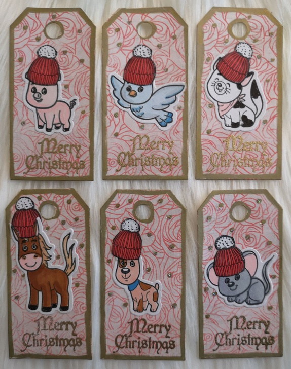 6 små pakkelapper. - Epla