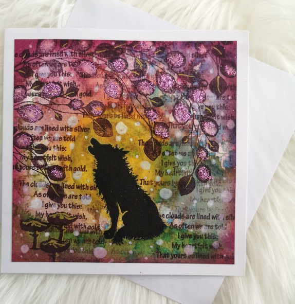 Kort uten tekst. Nydelig Lavinia stempler. - Epla