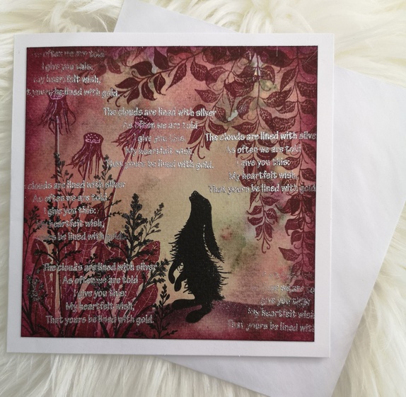 Kort uten tekst. Nydelig Lavinia stempler. - Epla