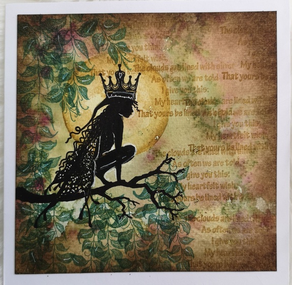 Kort uten tekst. Nydelig Lavinia stempler. - Epla