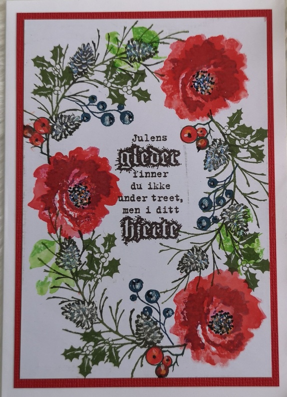 Julekort med Lavinia stempler. - Epla