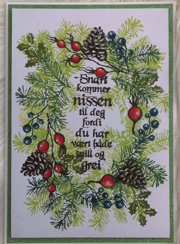 Julekort med Lavinia stempler. - Epla