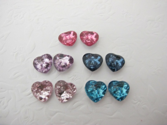 Bling bling hjerte knapper - Epla