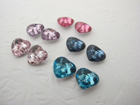 Bling bling hjerte knapper - Epla