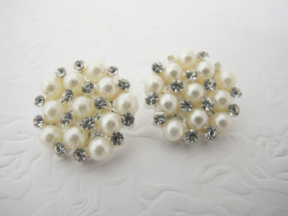 Perleknapper med bling - Epla