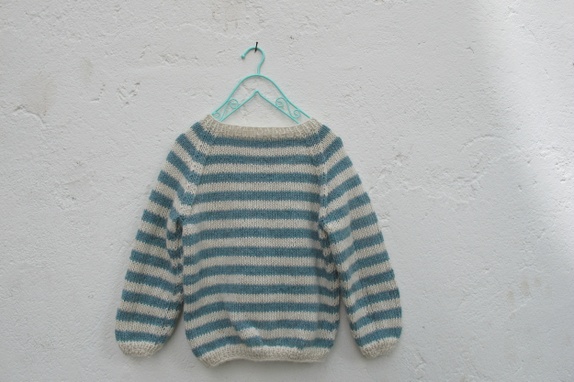 Stripete genser i alpakka 2-4år - Epla